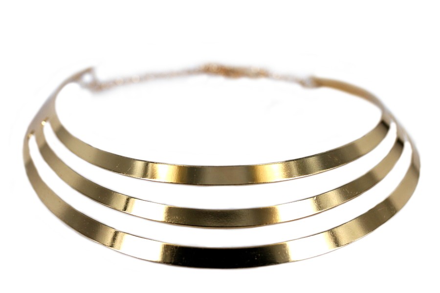 Large et gros collier doré